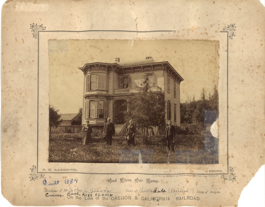 1884 residence of John and Emma Ruth Ross Slavin, Hillsdale ...